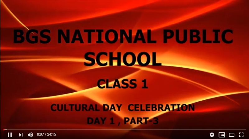 class 1 cultural day 2017 – BGS NATIONAL PUBLIC SCHOOL