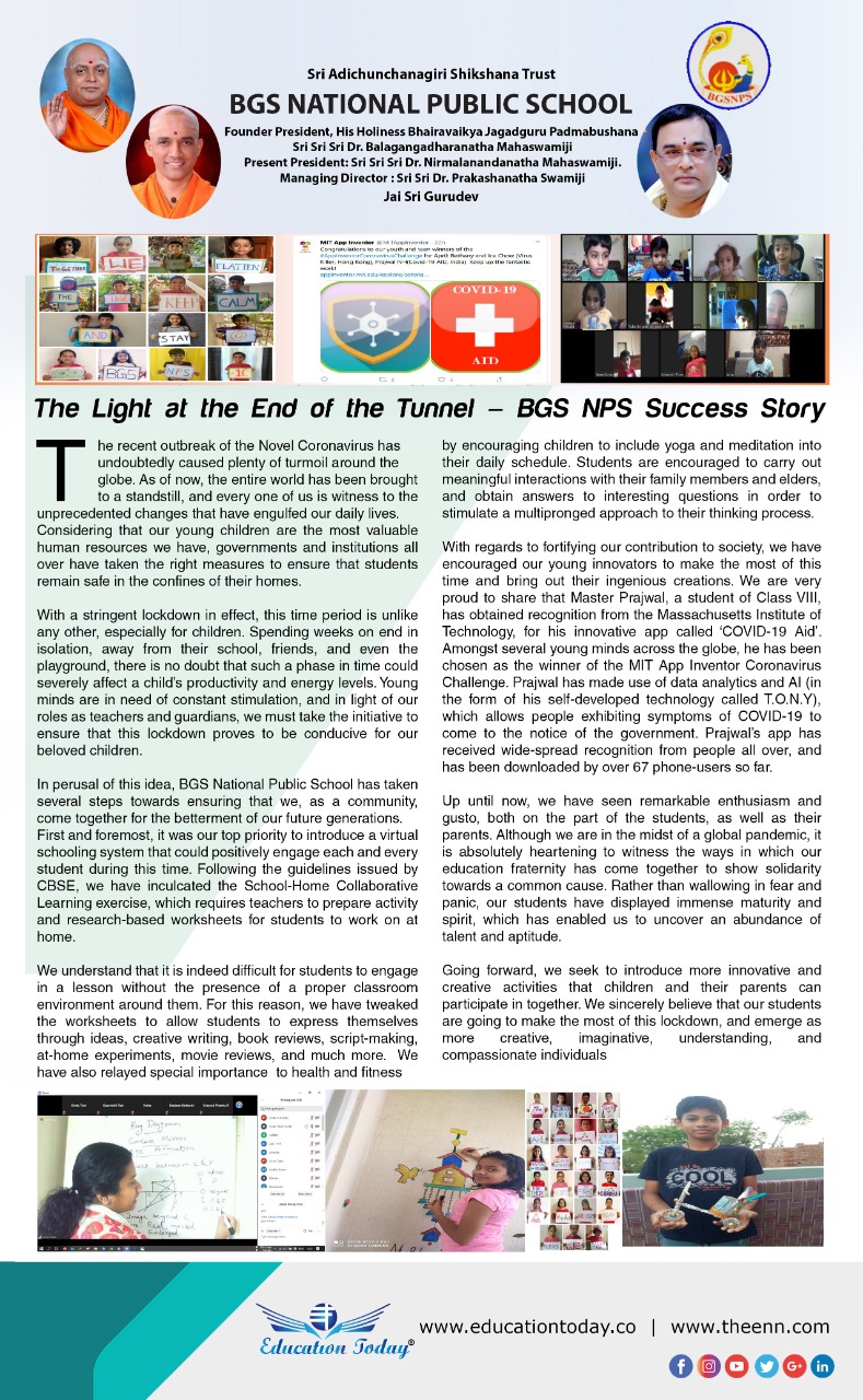 BGS NPS in Education Today – BGS NATIONAL PUBLIC SCHOOL